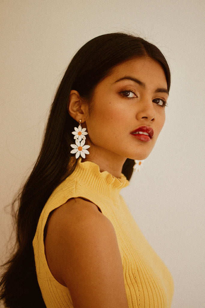 Duo Statement Daisy, Embroidery Floral Inspired | Pepper You